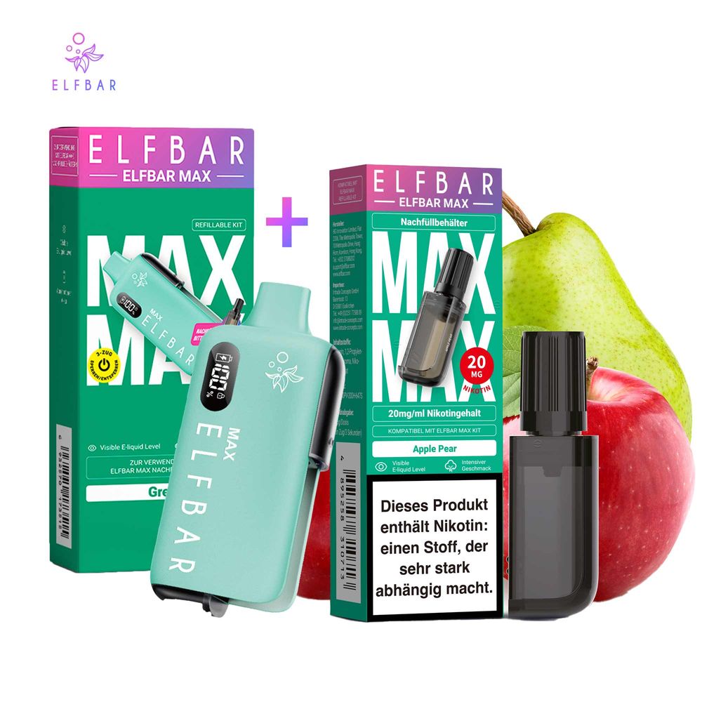 ELFBAR MAX Green Kit + Pod Apple Pear | 24vapestore.de