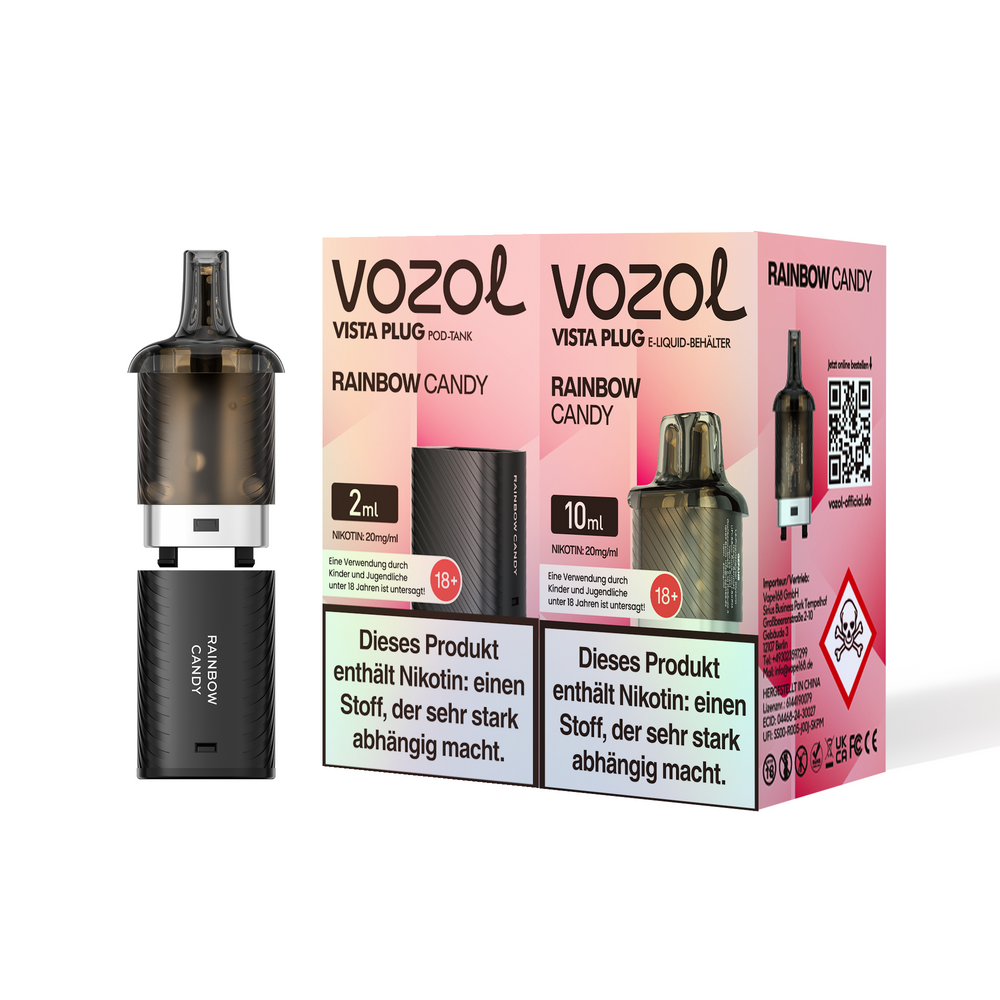 Vozol Vista Plug Pod - Rainbow Candy - 20mg Nikotin | 24vapestore.de