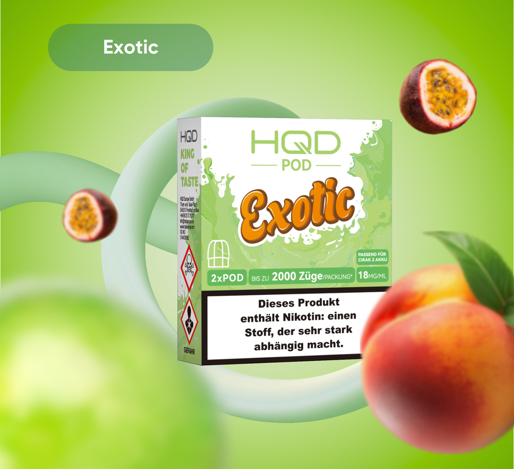 HQD Cirak 2 - Exotic - 2 x 2 ml Prefilled Pods (18 mg/ml Nikotingehalt) | 24vapestore.de