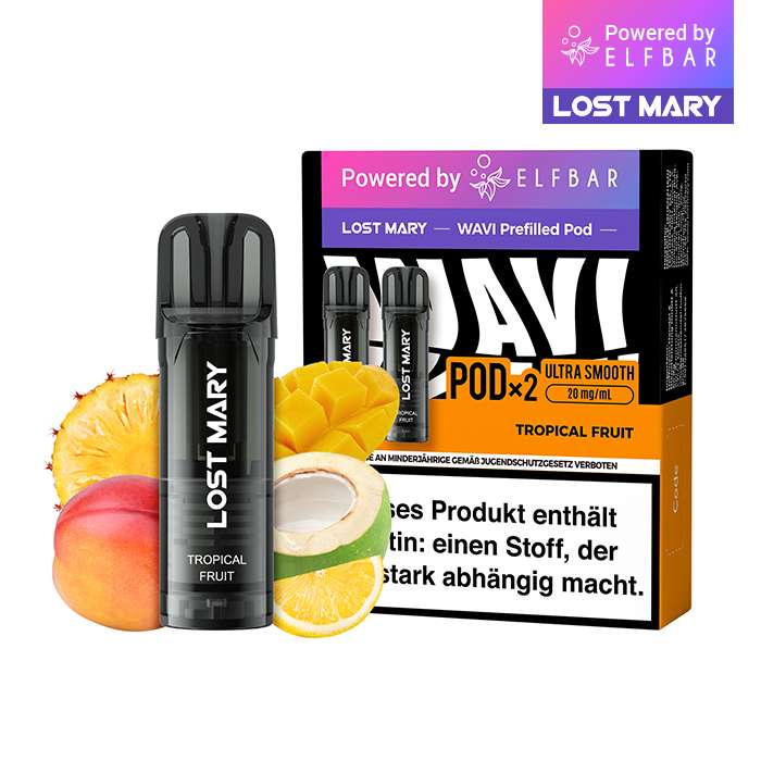 Elfbar Lost Mary WAVI Tropical Fruit 20mg Nikotin 2er Pack | 24vapestore.de